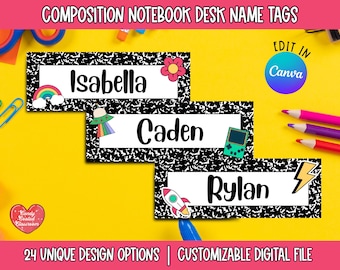Boho Classroom Photo Name Tags: Editable Cubby Labels (digital Download ...