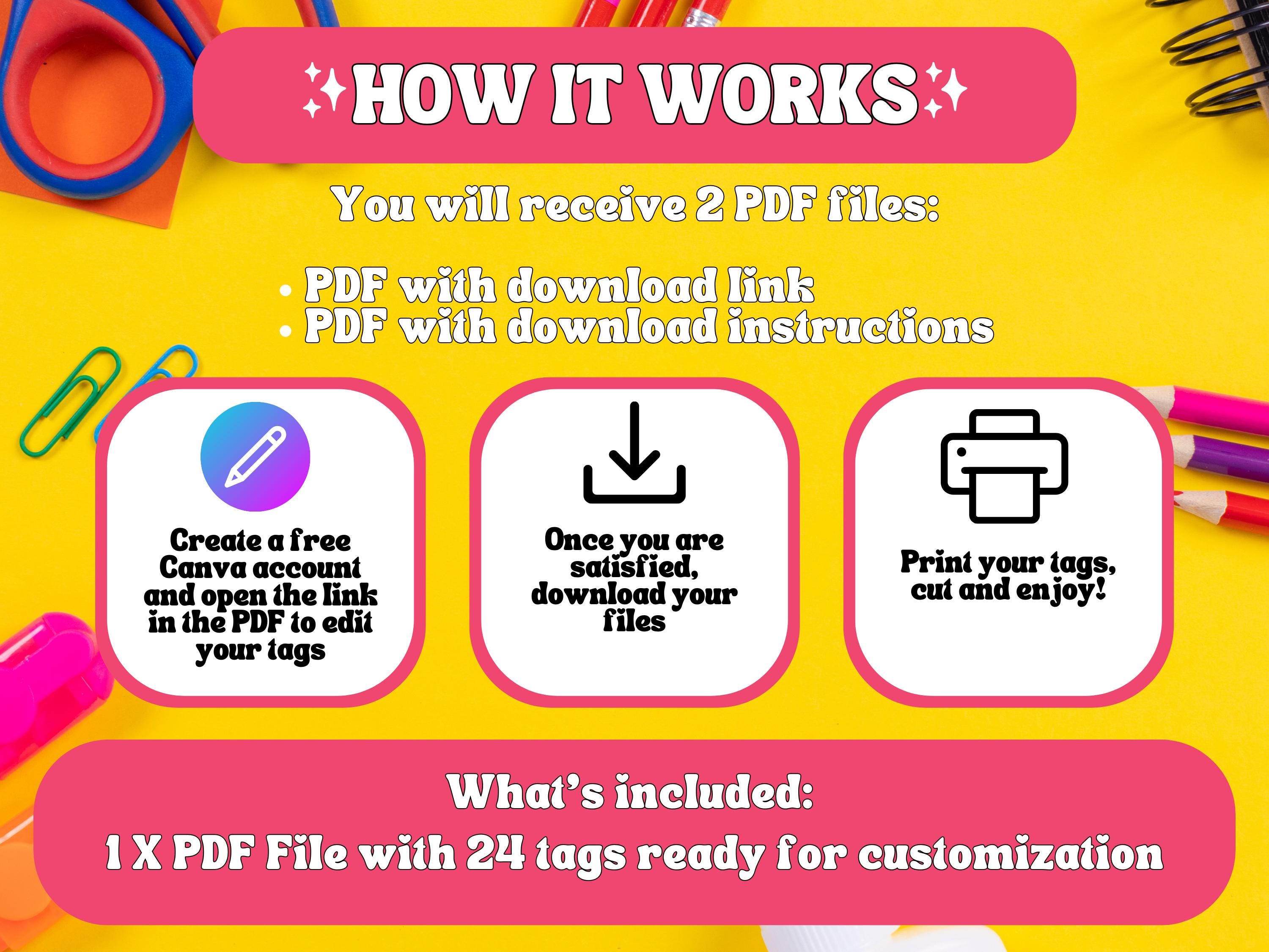 Colorful Desk Name Plates, Composition Notebook School Labels ...