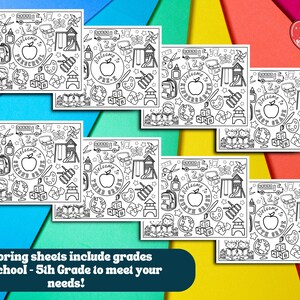 Printable Coloring Page for Back to School, Kids Coloring Sheet Instant ...