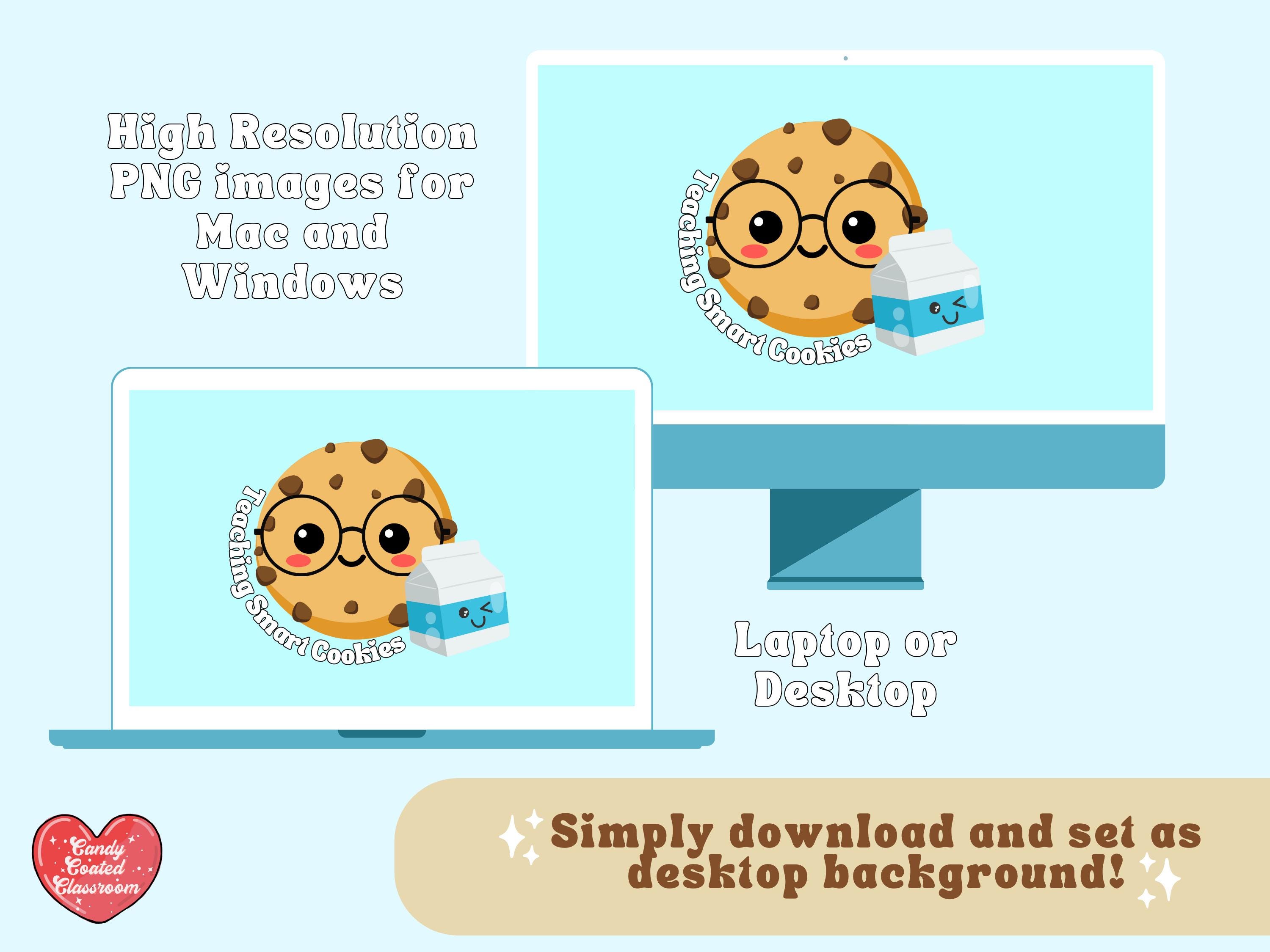 Cute Teacher Desktop Wallpaper, Back to School Theme Blue Digital ...