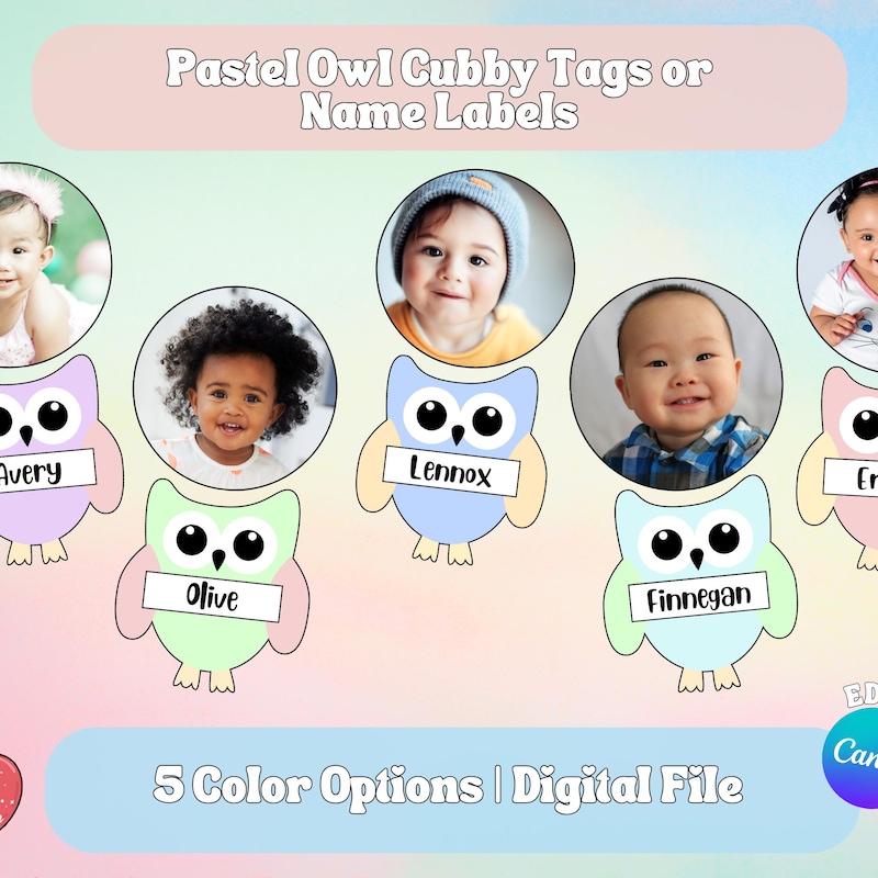 Cubby Name Tags - Etsy