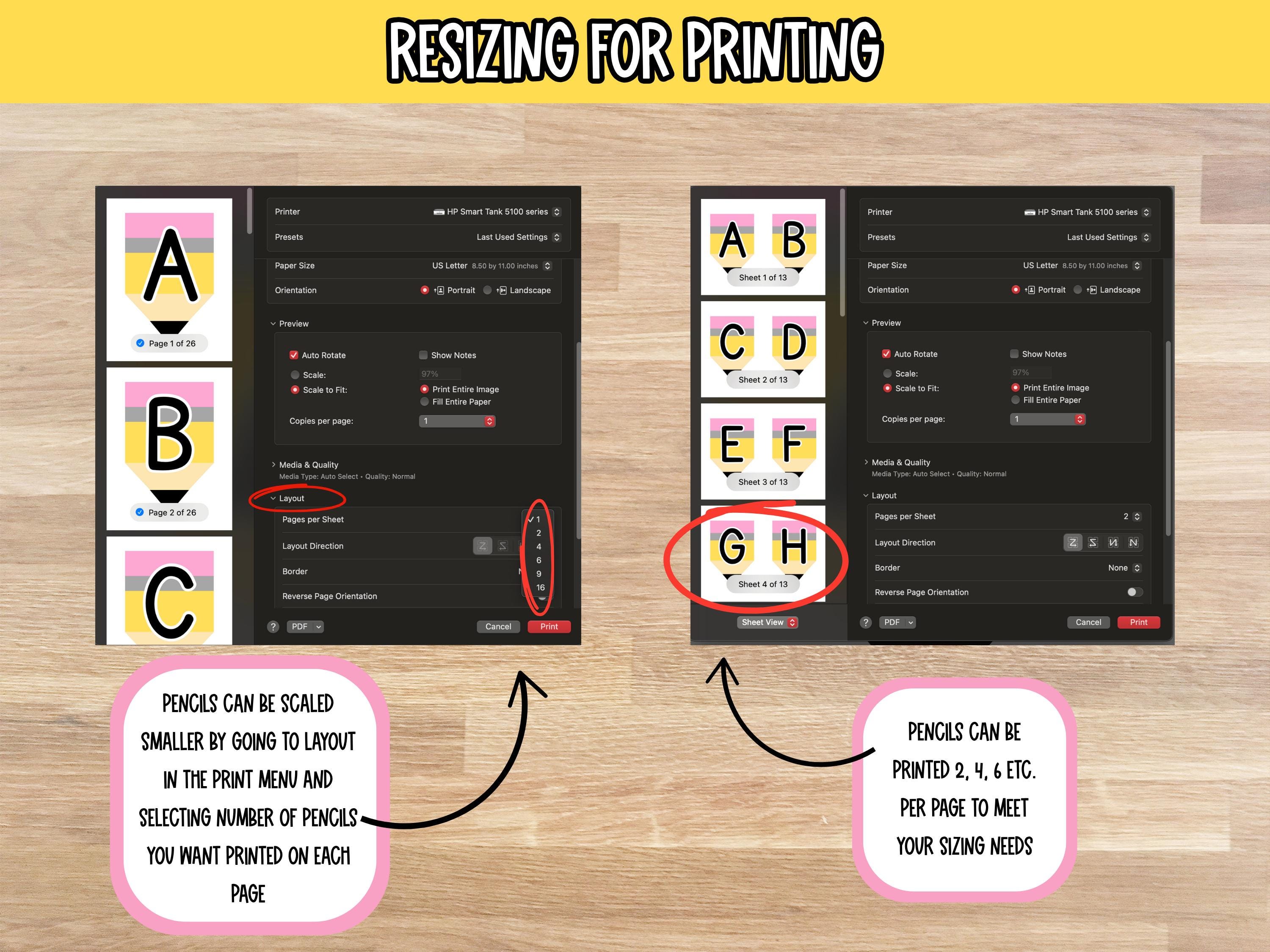 Pencil Bulletin Board Letters, Back to School Printable Classroom Door ...
