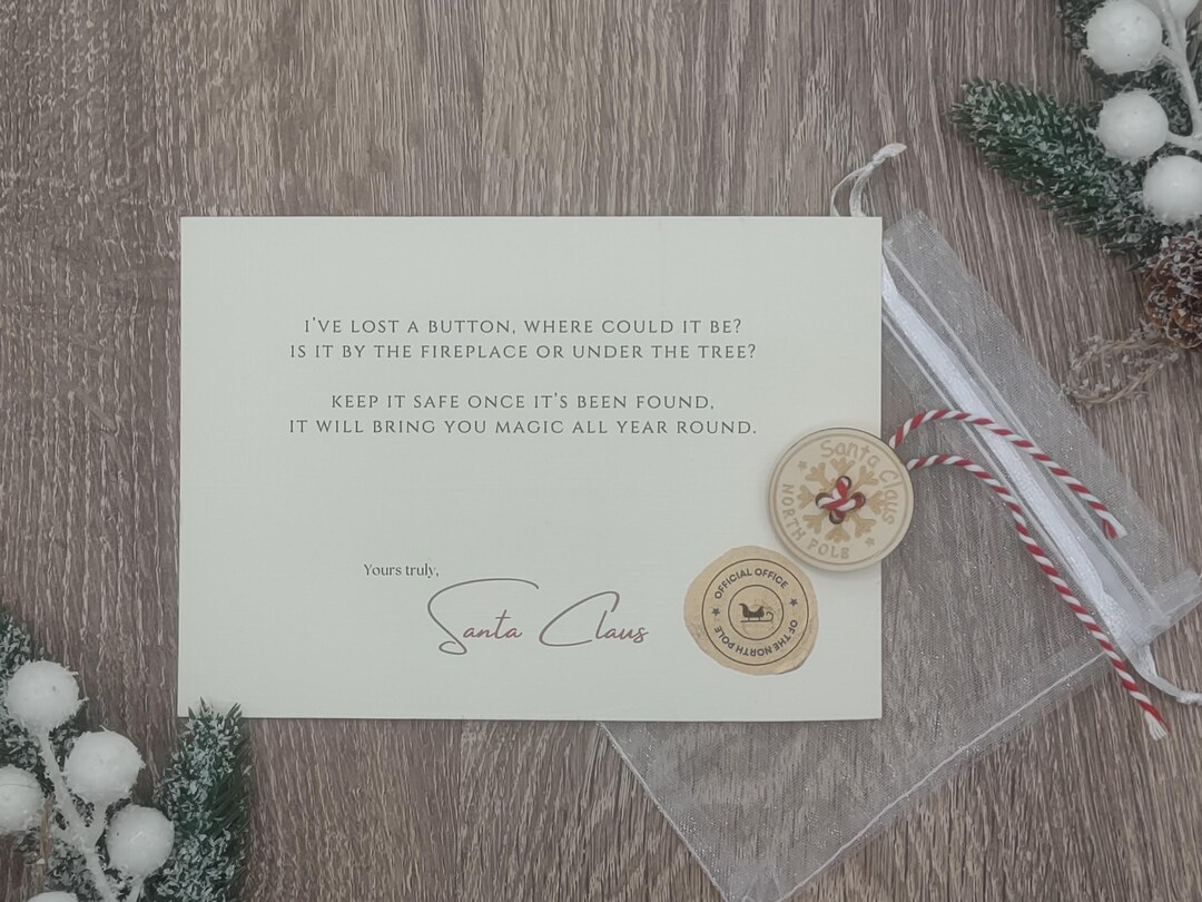 Santa's Lost Button, Christmas - Etsy
