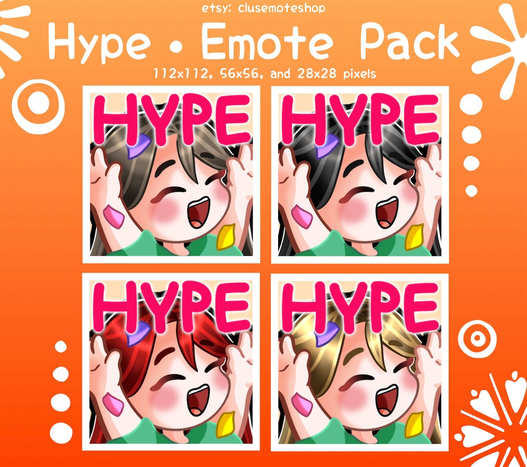 Hype! Twitch Emote Pack - Etsy