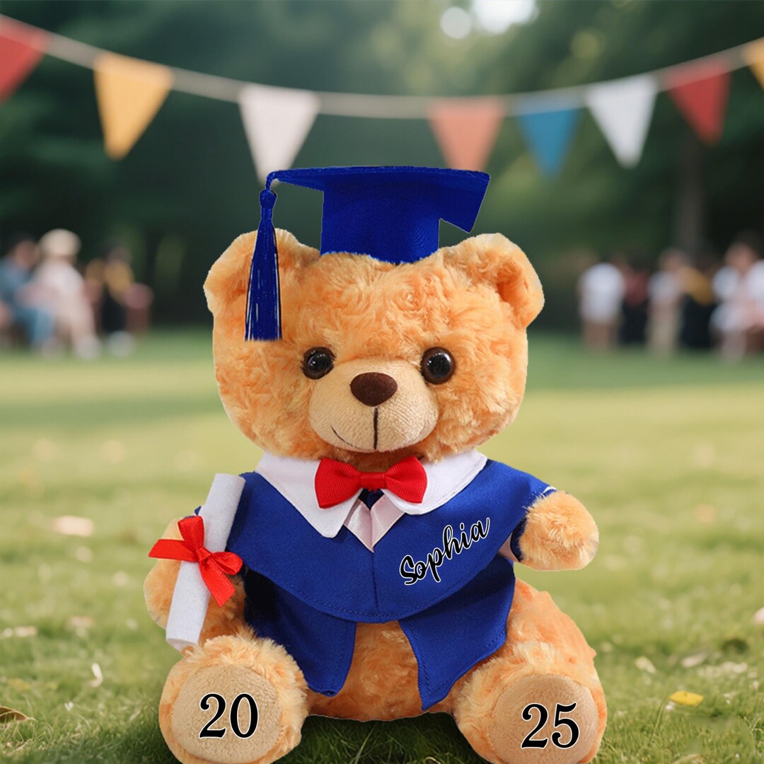 Personalized 2025 Graduation Bears.bear With Graduate Gown.custom Name ...