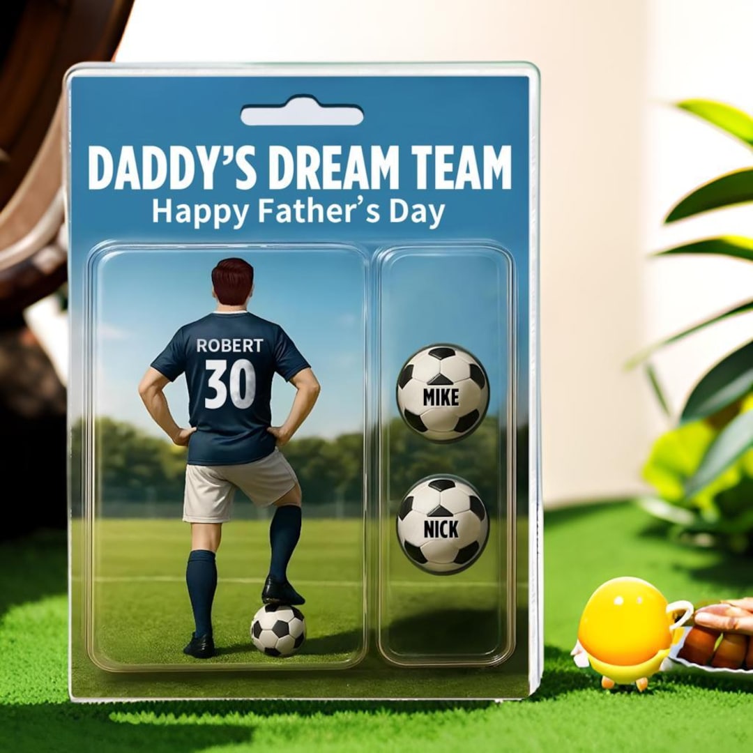 Custom Soccer Dad Action Figure With Soccer Acrylic Gifts.father's Day ...