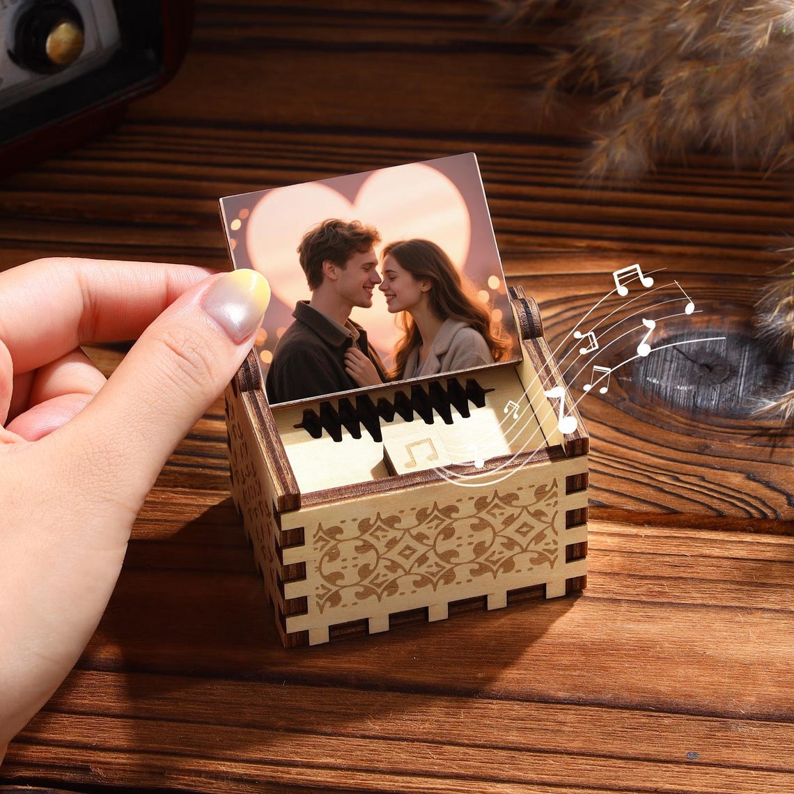 Personalized Custom Song & Photo Wooden Music Box,keepsake Voice Record ...