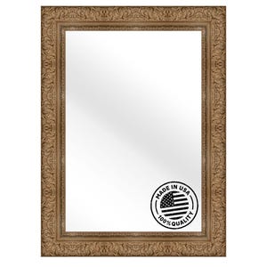 Handmade Arc Rectangular Wall Mirror – Natural Wood Finish, Classic ...