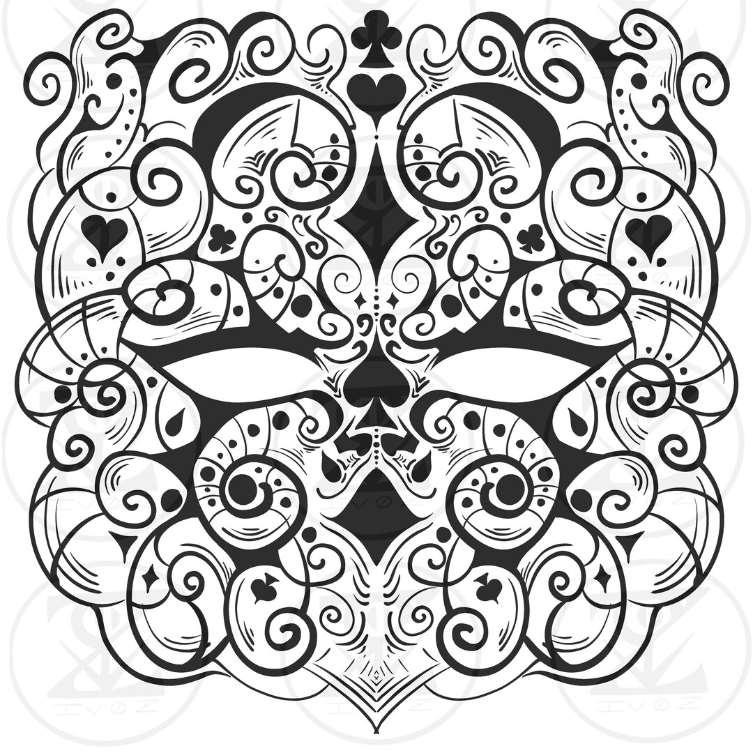 Masquerade Mask SVG and PNG - Etsy