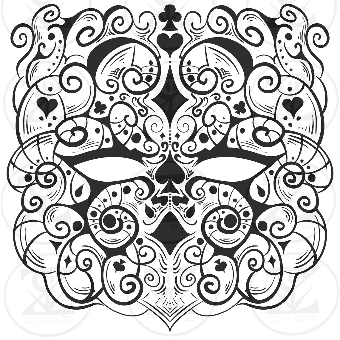 Masquerade Mask SVG and PNG - Etsy