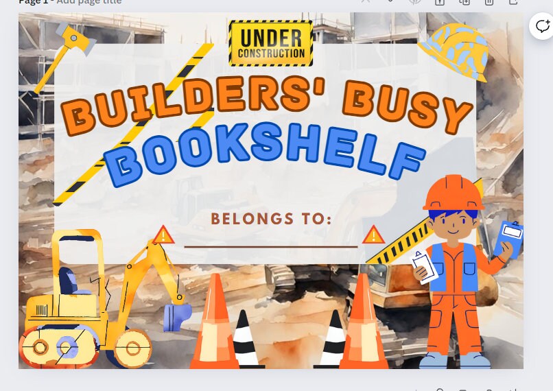 Builder's Busy Book Printable - Etsy