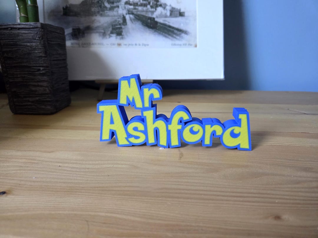 Custom 3D Printed Name Plate – Personalized Desk Sign for Fans - Etsy