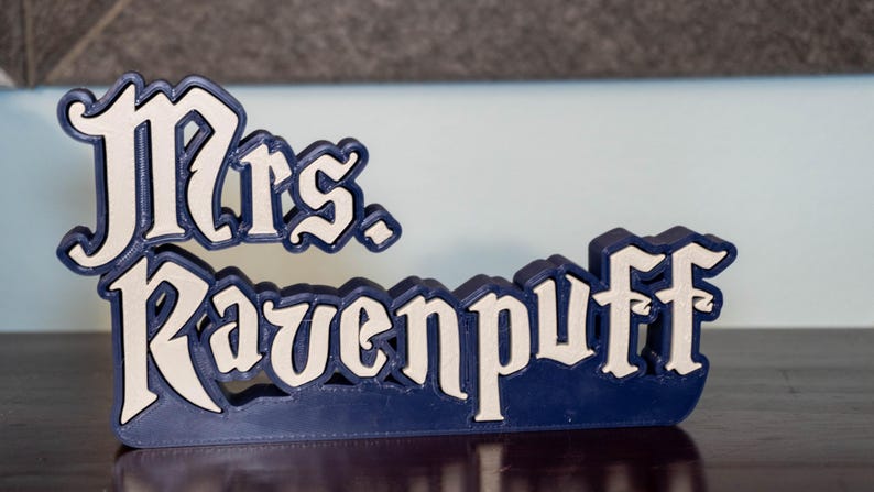 3D Printed Desk Name Plate – Wizard-inspired Font for Teachers, Coaches ...