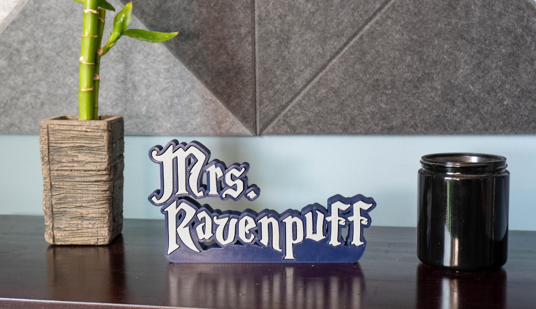 3D Printed Desk Name Plate – Wizard-inspired Font for Teachers, Coaches ...