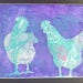 Two Happy Chickens - 14"x11" Mono Print With Mat - Etsy