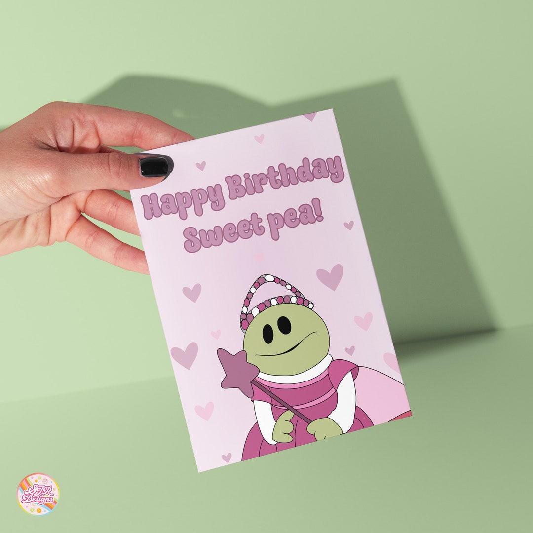 Funny Nanalan Mona happy Birthday Sweet Pea Girls Birthday Card Cute ...