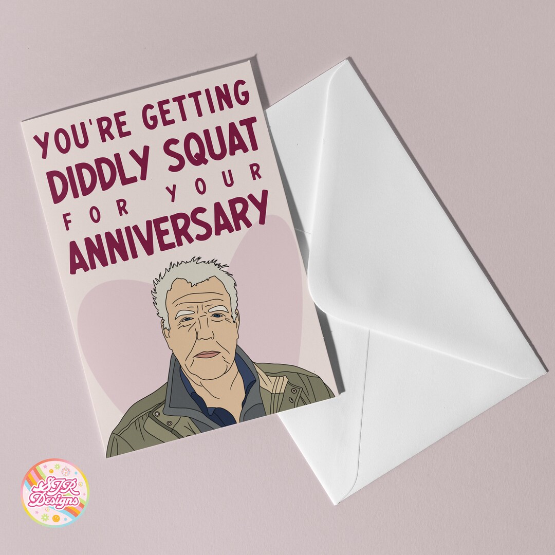 Jeremy Clarkson Anniversary Card Funny Love Card for Partner 'you're ...