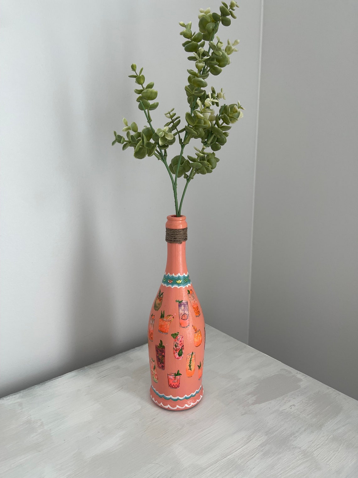 Custom Wine Bottle Vase - Etsy