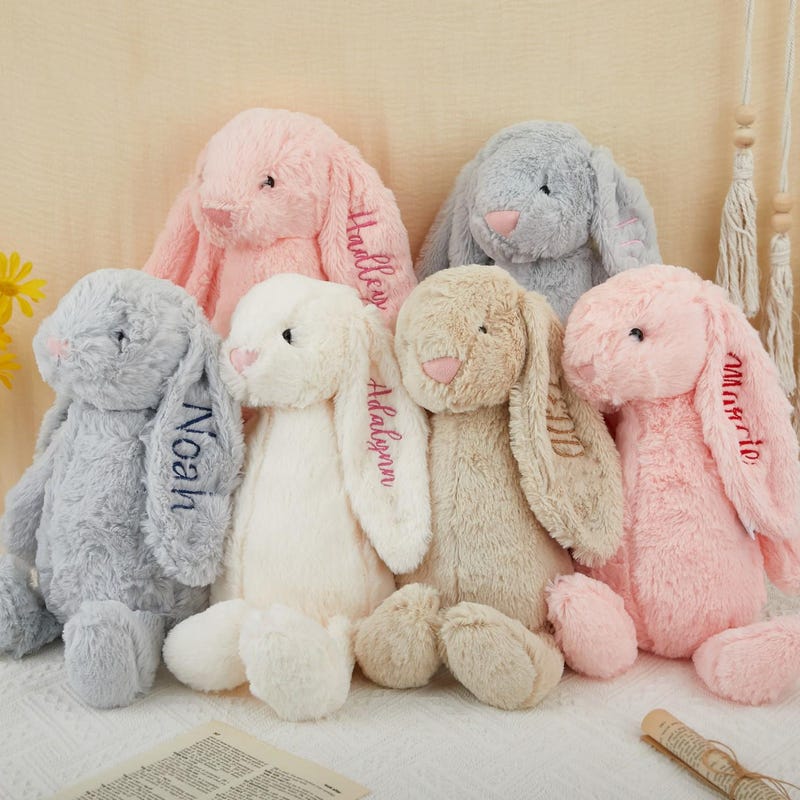 Soft Toy Grey Rabbit - Etsy