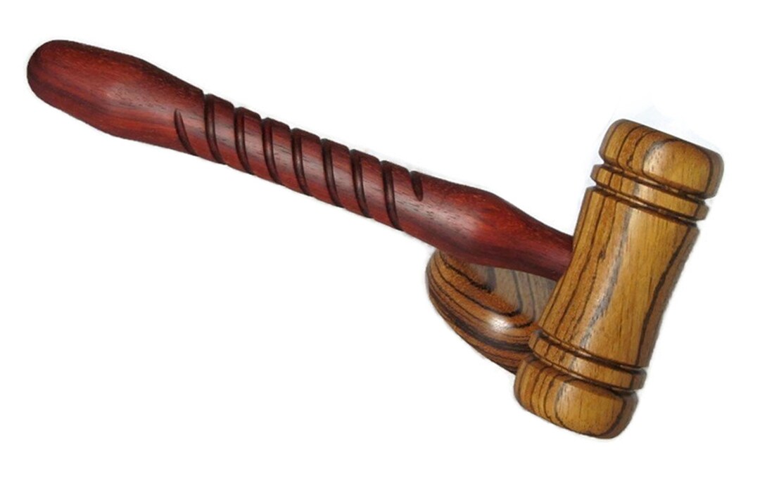 Exotic Wood Gavel/zebrawood and Padauk/spiraled Design/law Graduation ...