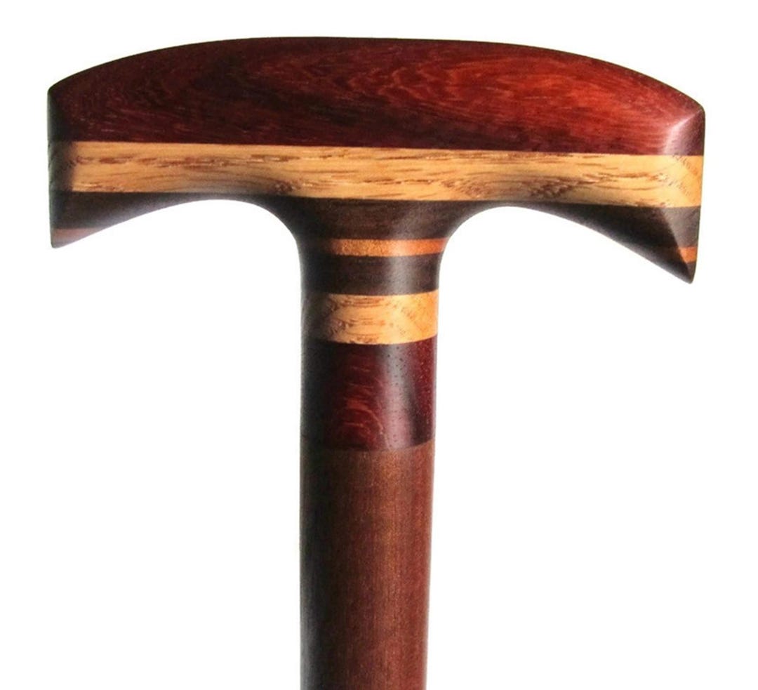 Walking Cane/exotic Sapele and Other Mixed Wood T Handle Cane/handsome ...