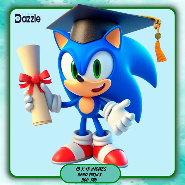 Sonic Graduation Png - Etsy