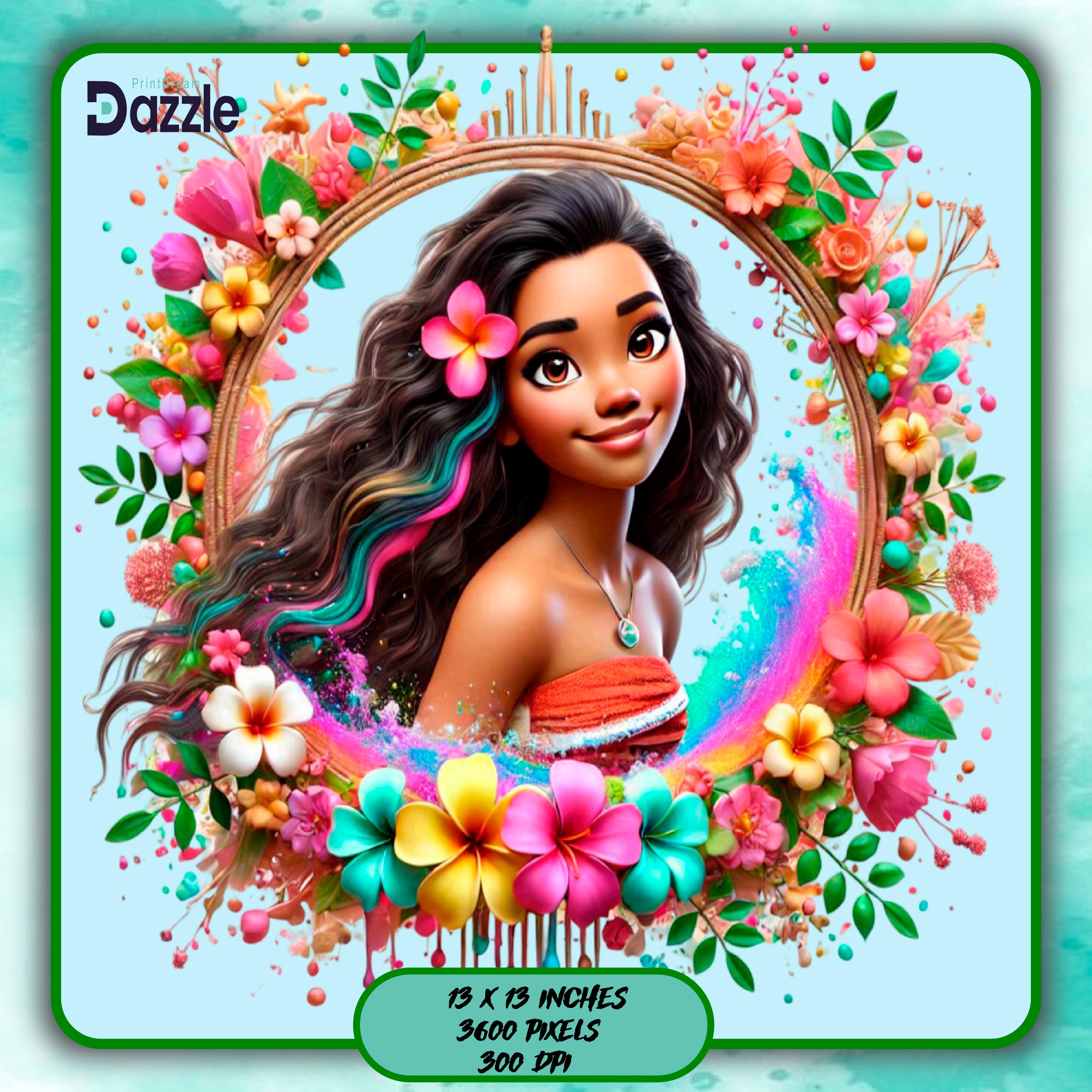 Moana Frame Watercolor Splash, Clipart Images, Graphics and Artwork ...