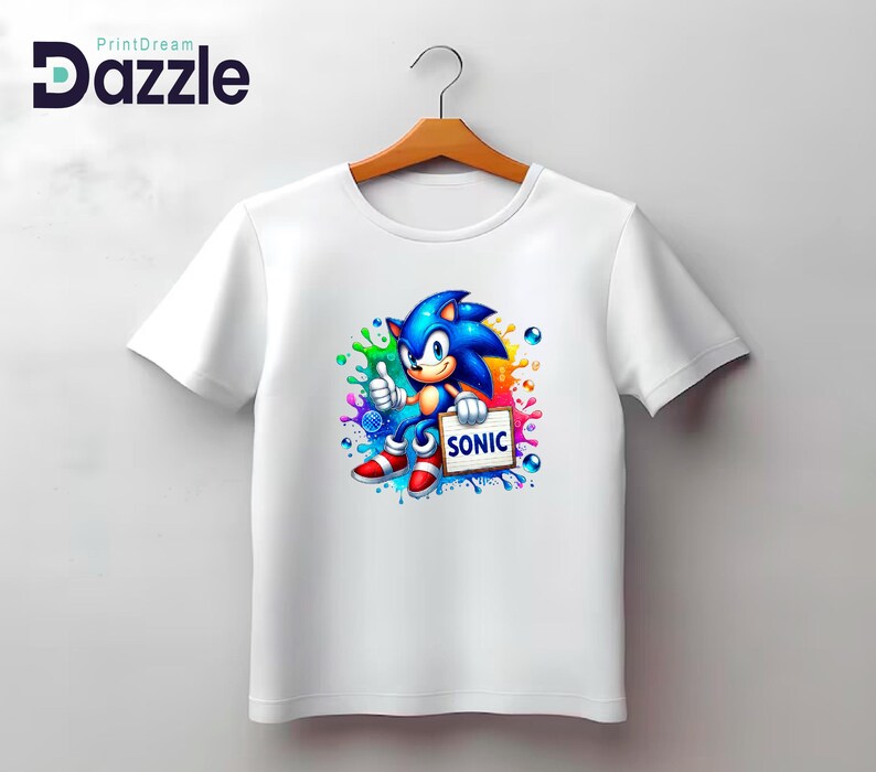 Personalized Sonic Sign Watercolor Splash, Clipart Images, Graphics and ...