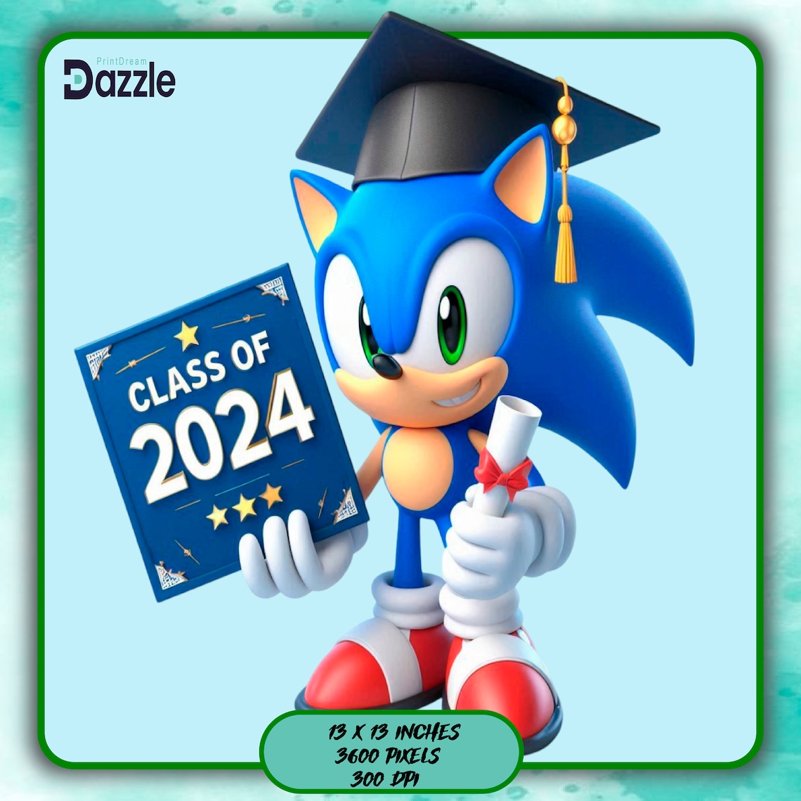 Sonic Graduation 2024 PNG Image, Clipart Images, Graphics and Artwork ...