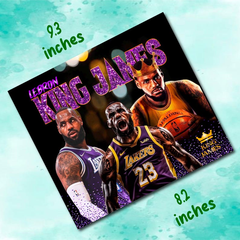 Lebron JAMES 20oz Skinny Straight Sublimation Tumbler Png, Lebron James ...