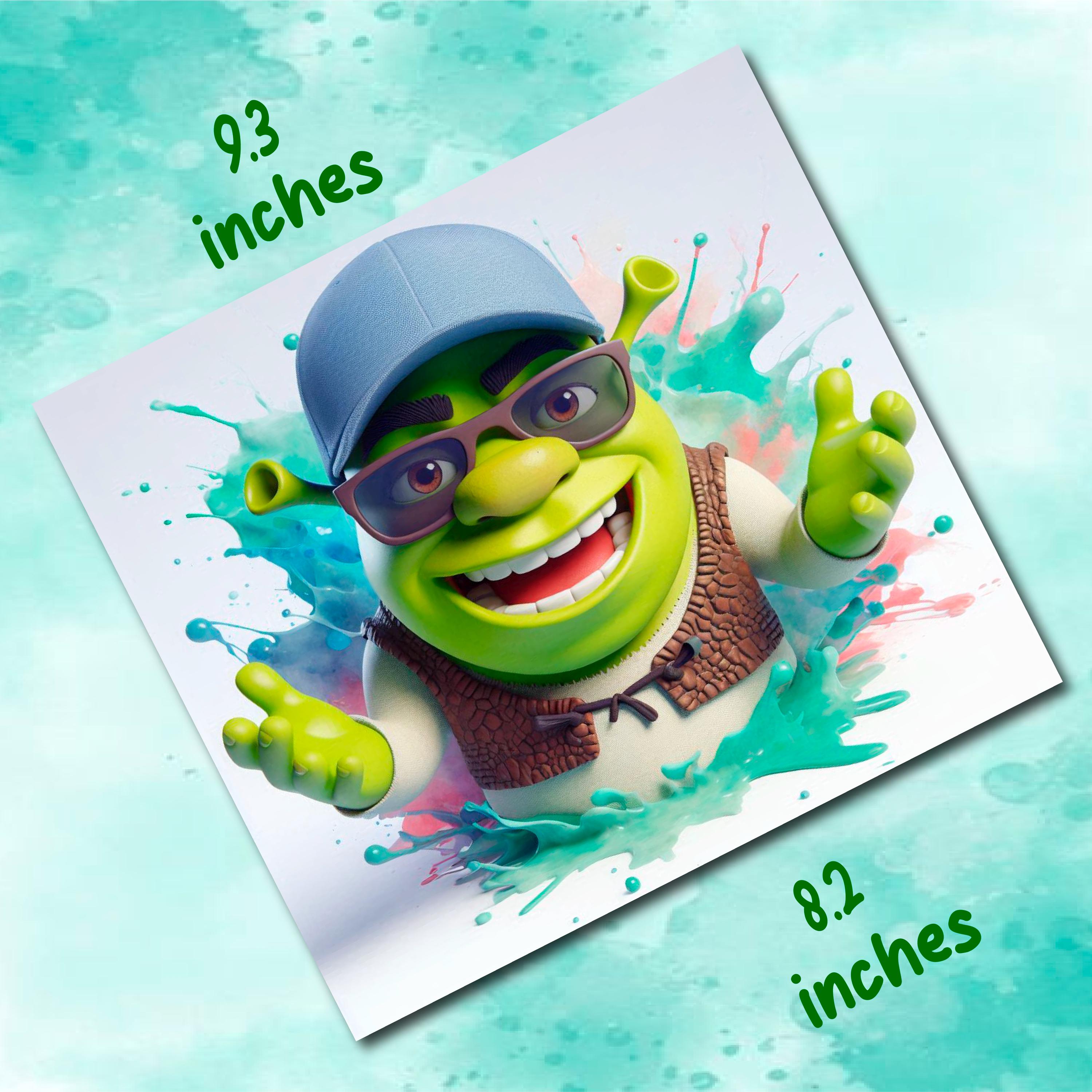 Shrek Tumbler Watercolor Splash 20 Oz Skinny Tumbler Designs Tumbler ...