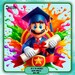 Mario Diploma Graduation Watercolor Splash, Clipart Images, Graphics ...