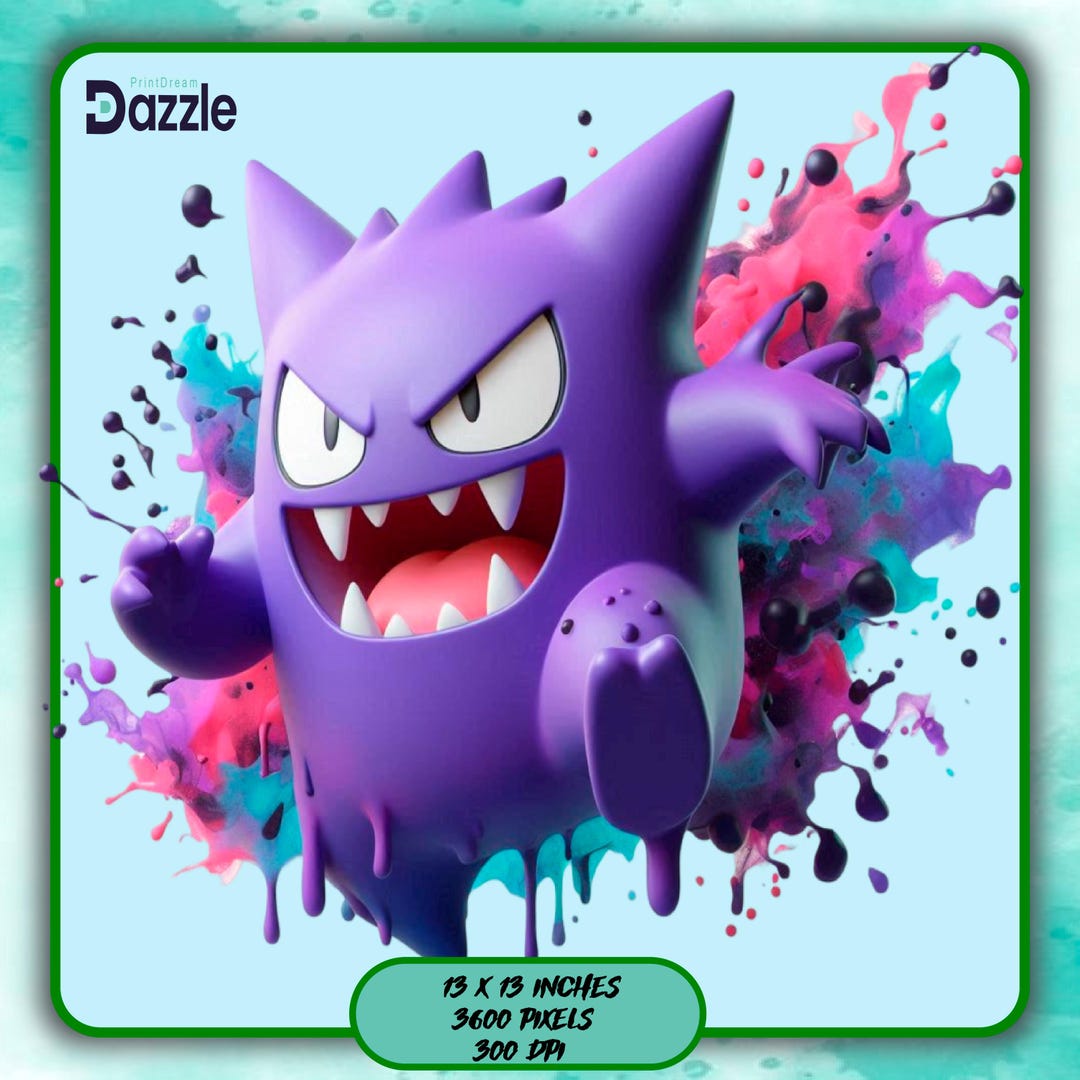2 PNG Gengar Watercolor Splash, Clipart Images, Graphics and Artwork ...