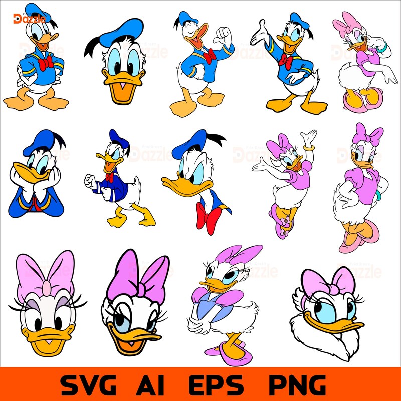 Donald Duck Svg - Etsy