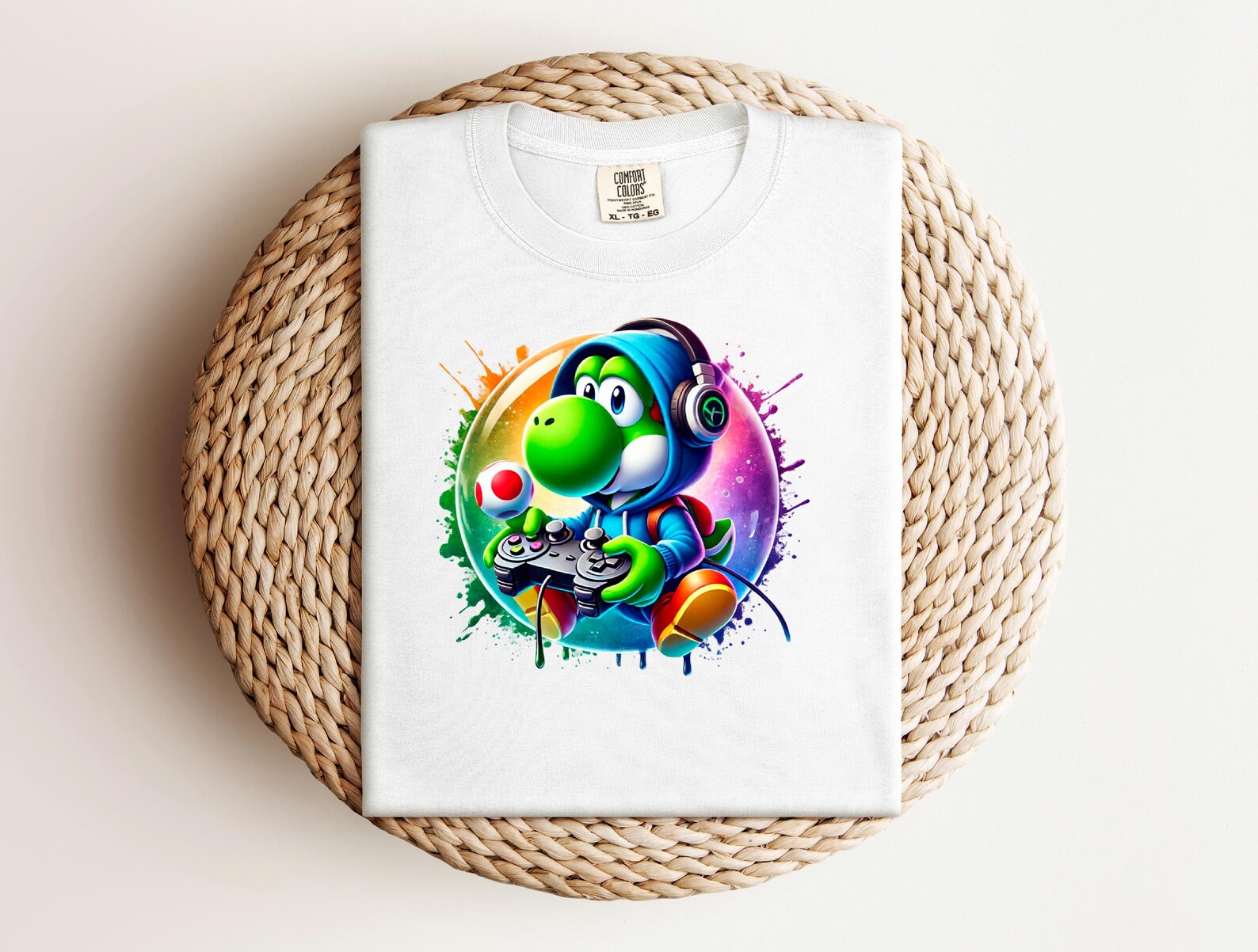 Yoshi Gamer Watercolor Splash, Clipart Images, Graphics and Artwork ...