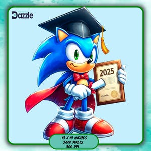 Sonic Diploma Graduation PNG Image, Clipart Images, Graphics and ...