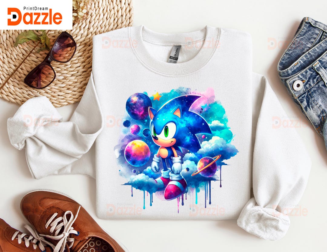 Sonic Clouds Watercolor Splash, Clipart Images, Graphics and Artwork, Rainbow Aesthetic, PNG ...