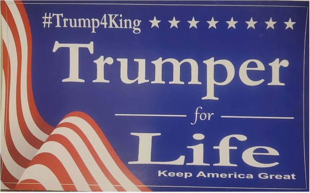 Trump Bumper Sticker Trumper for Life Keep America Great - Etsy