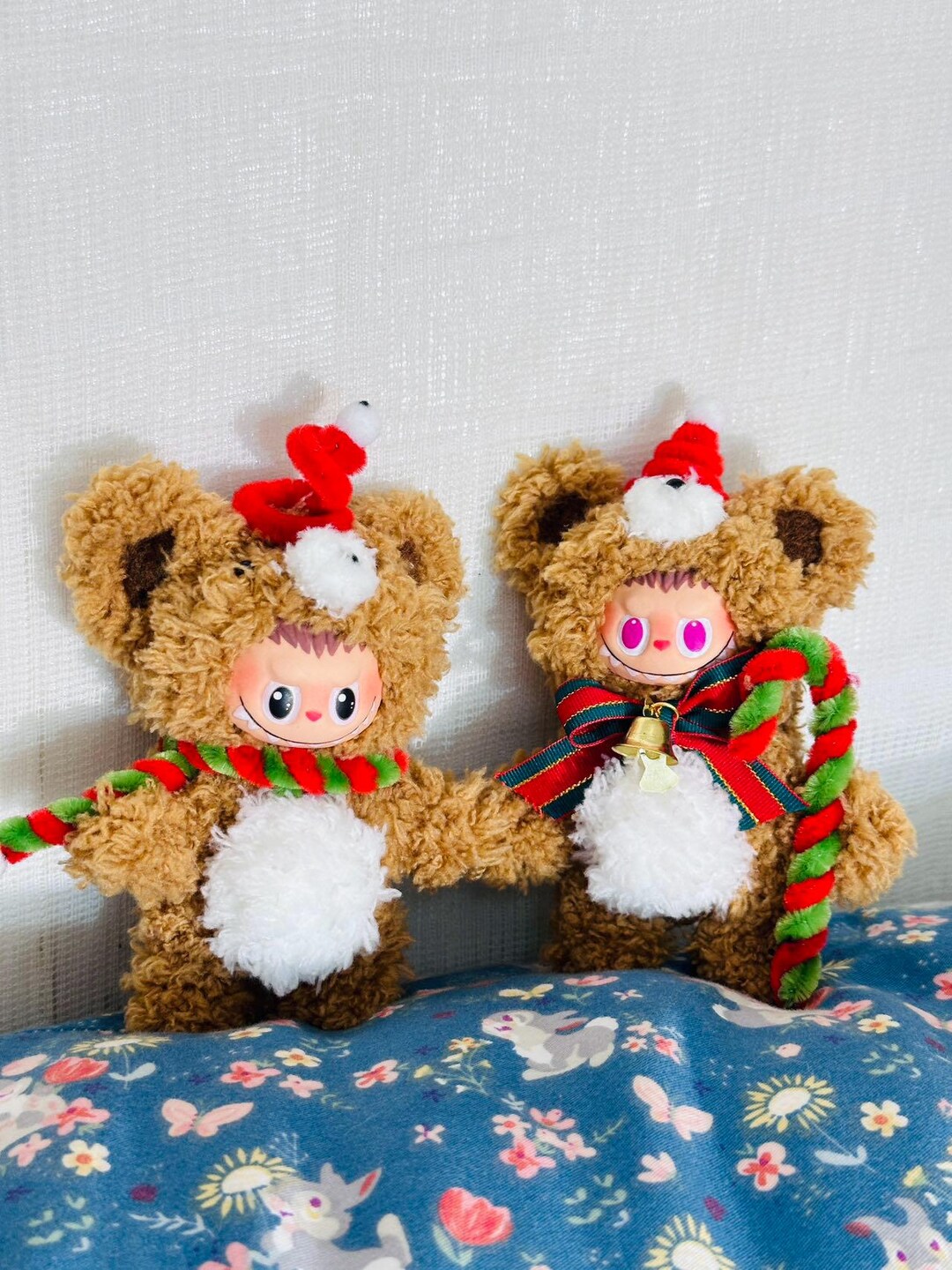 Christmas Labubu Plush Toy Collection hand-painted Face With Custom ...