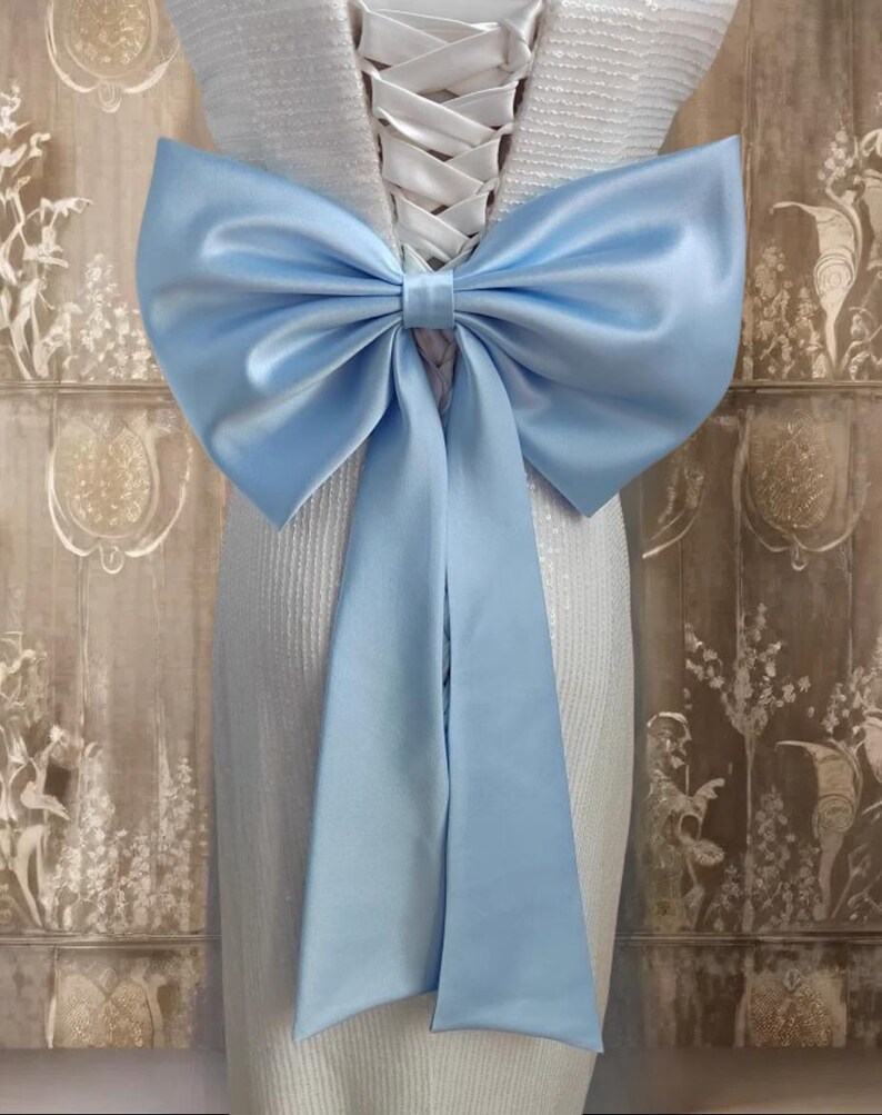 Extra Large Bow With Train, Back Bow,pastel Pink Satin Bow,bridal Dress ...