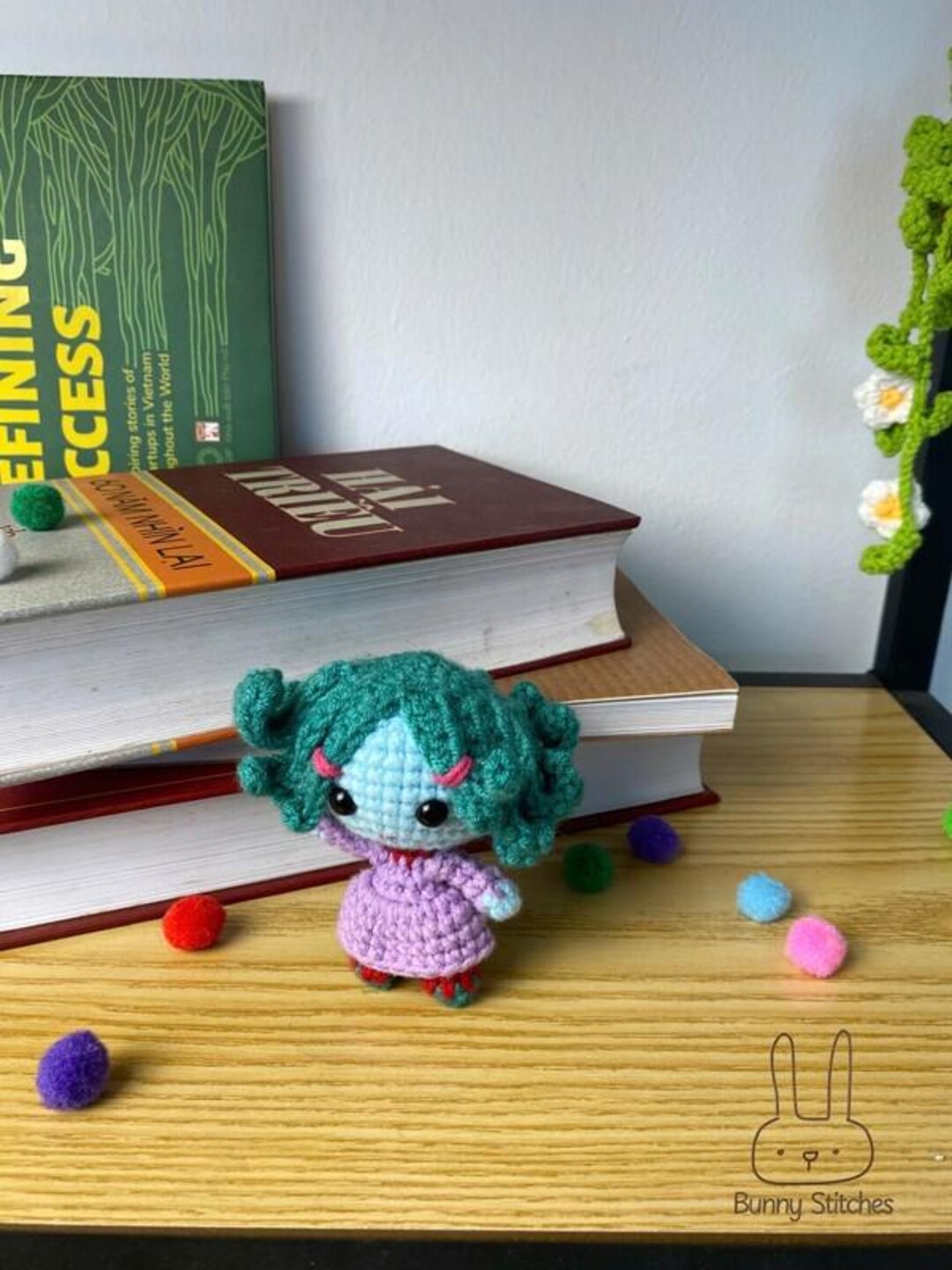 3.15" Envy Amigurumi Crochet Plush Doll – Inside Out Green Emotion ...