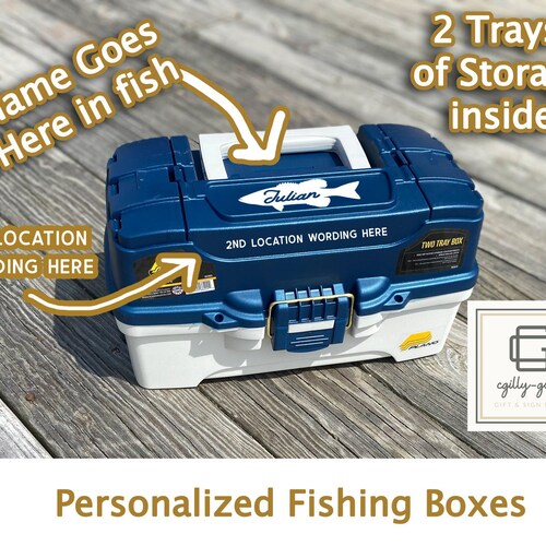 Personalized Fishing Box FREE SHIPPING - Etsy