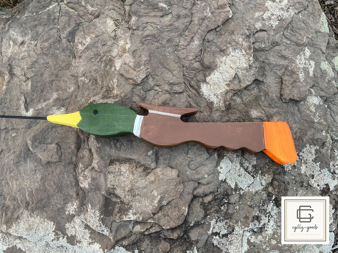 Duck Ice Fishing Rod / Pole Free Shipping Useable or Wall | Etsy