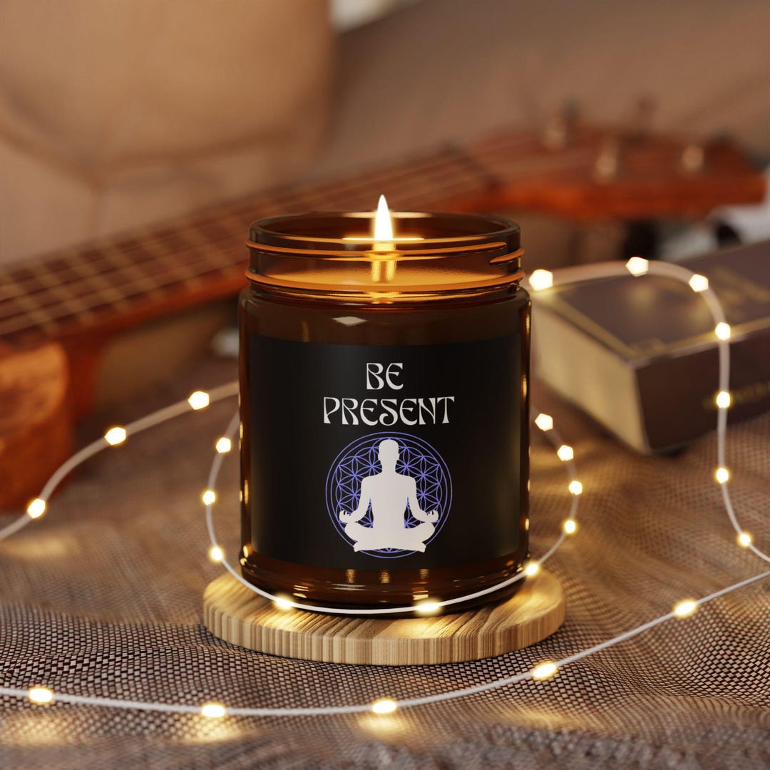 Be Present Candle, Motivational Amber Jar Candle, Inspirational Present ...