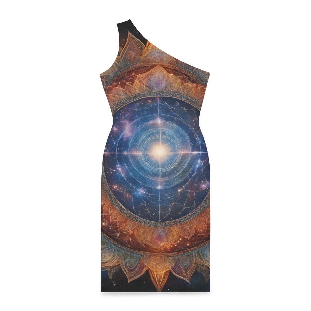 Cosmic Goddess Shoulder Dress AOP Portal of Life Meditation, Healing ...