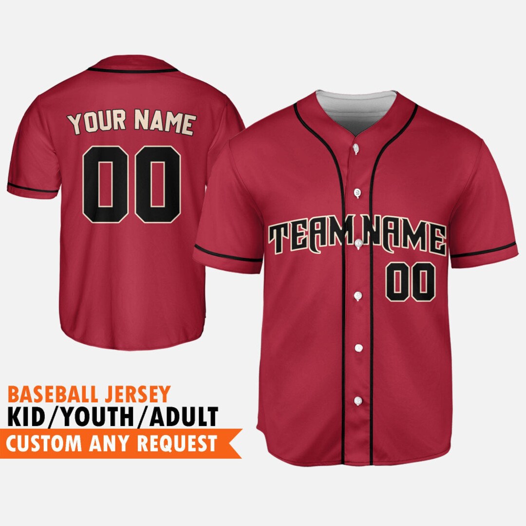 Personalized Team Name Custom Collection Baseball Jersey Uniform ...