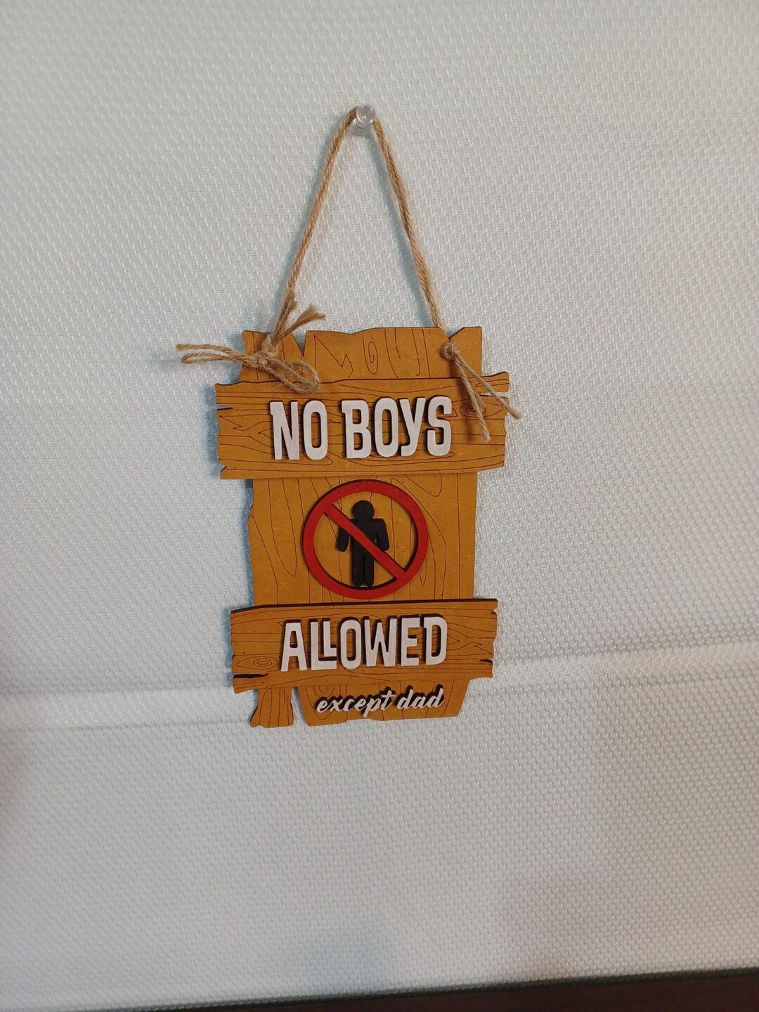 No Boys Allowed Door Hanger Sign, Laser Engraved, Laser Cut, Child's ...