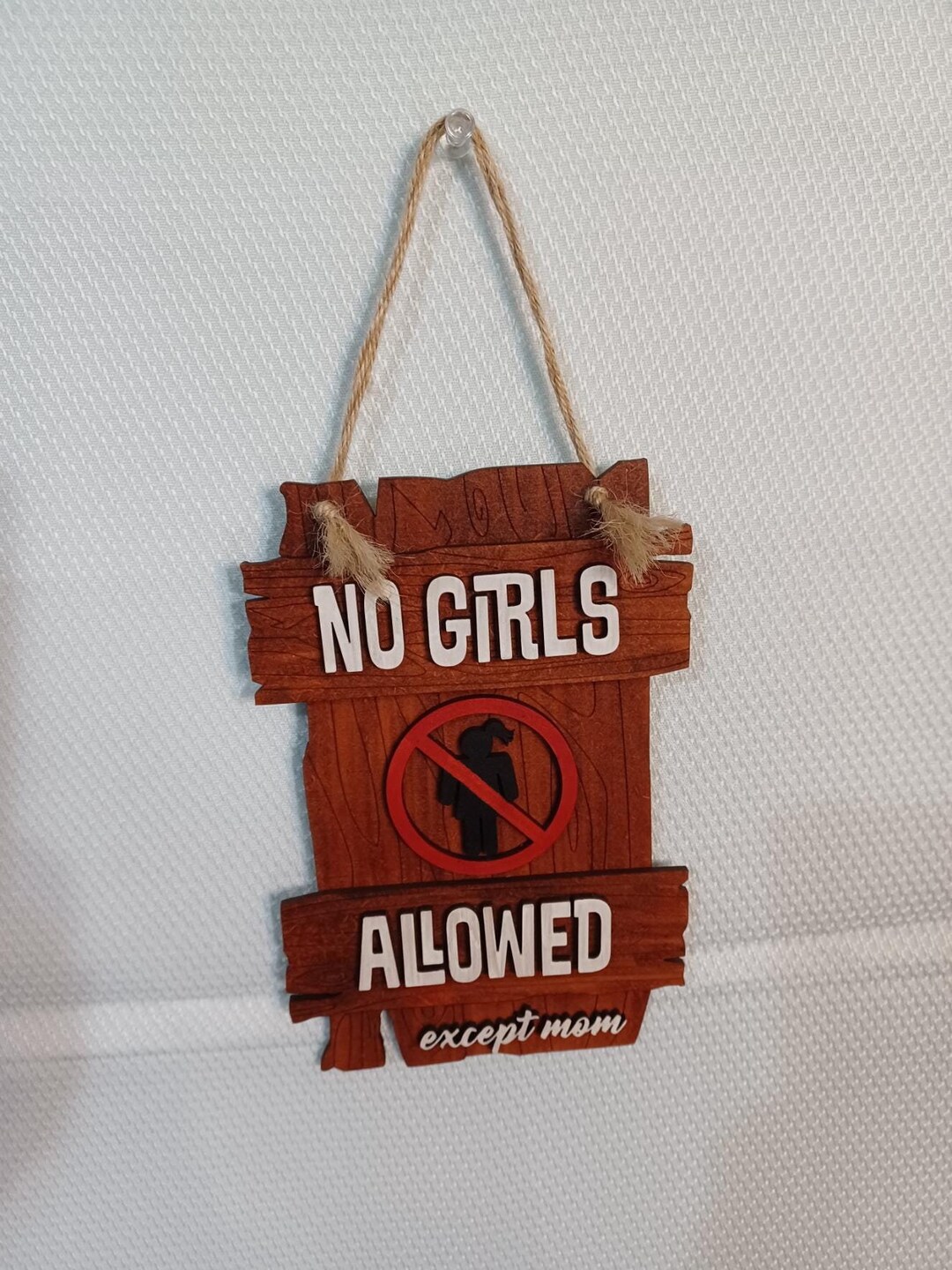 No Girls Allowed Door Hanger Sign, Laser Cut, Laser Engraved, Door ...
