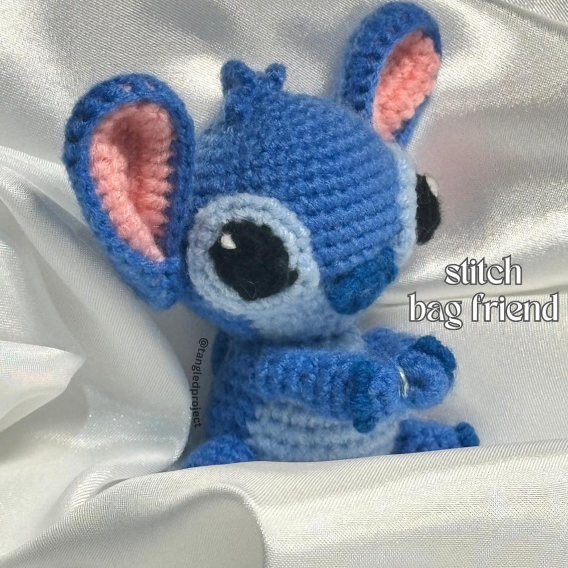 Stitch Bag Friend - Stitch Crochet Amigurumi Bag Charm, Bag Friend, or ...