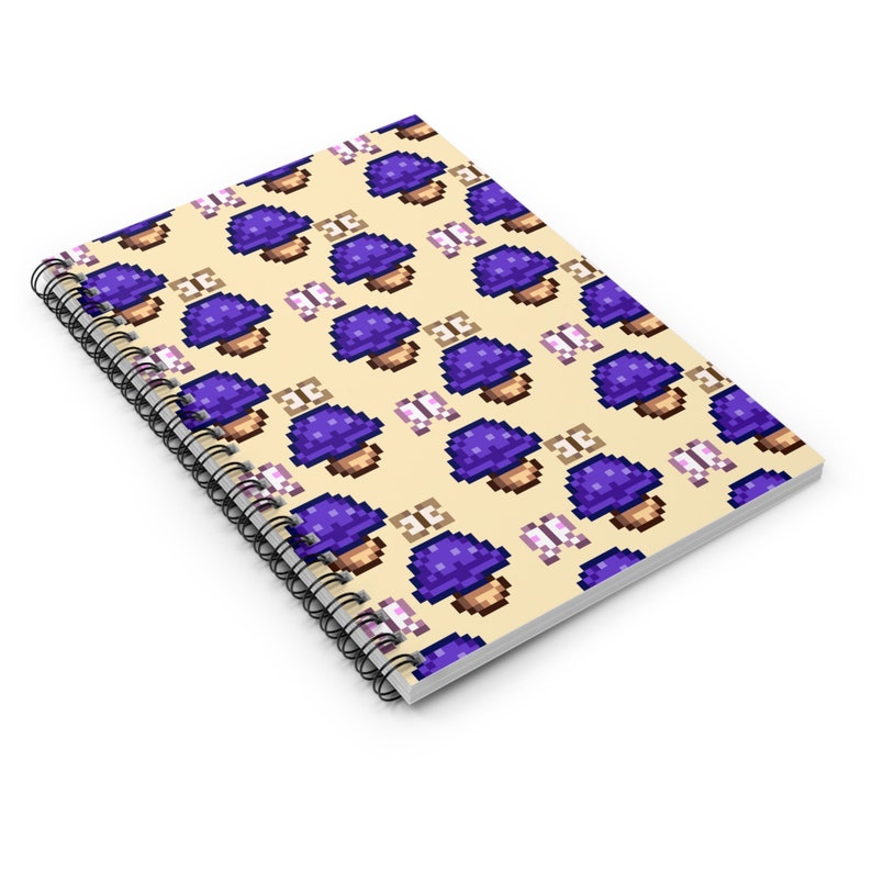 Stardew Valley Notebook - Aesthetic Purple Mushroom Design, Cozy Video ...